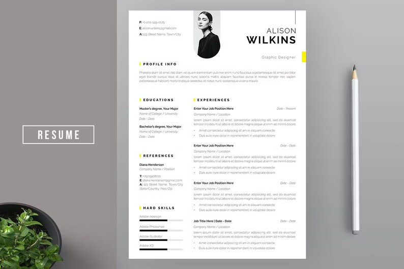 Creative Resume Template Bundle With Cover Letter Word/pdf/psd CV ...