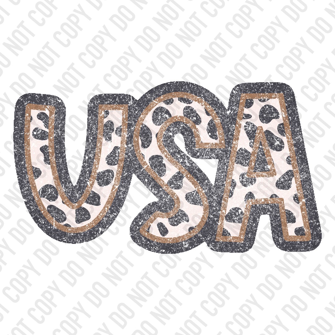 Distressed Cow USA Digital Design / PNG - Etsy