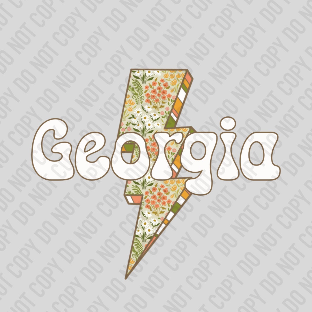 Spring Bolt Georgia Digital Design / PNG - Etsy