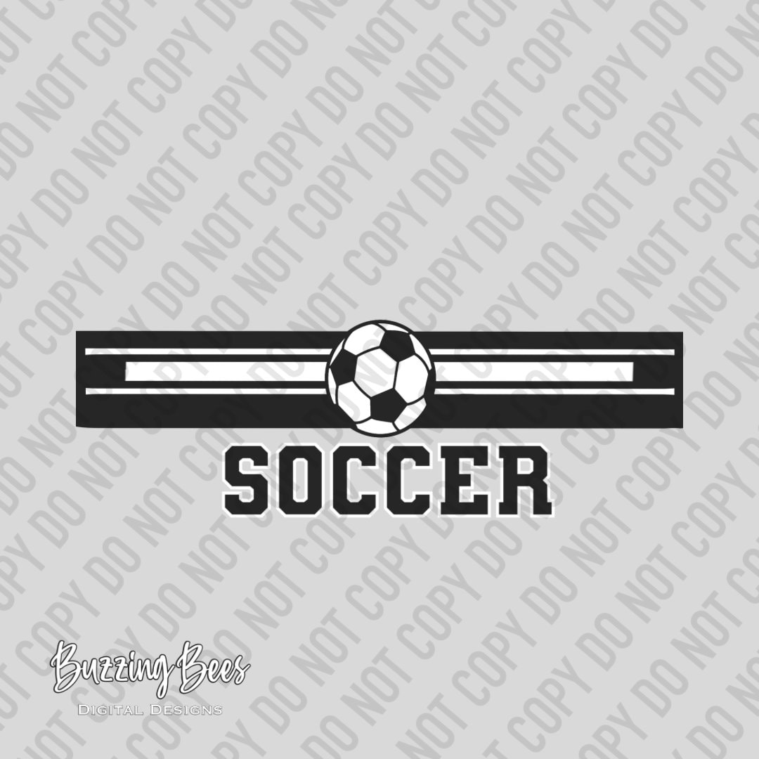Black and White Soccer Digital Design / PNG - Etsy
