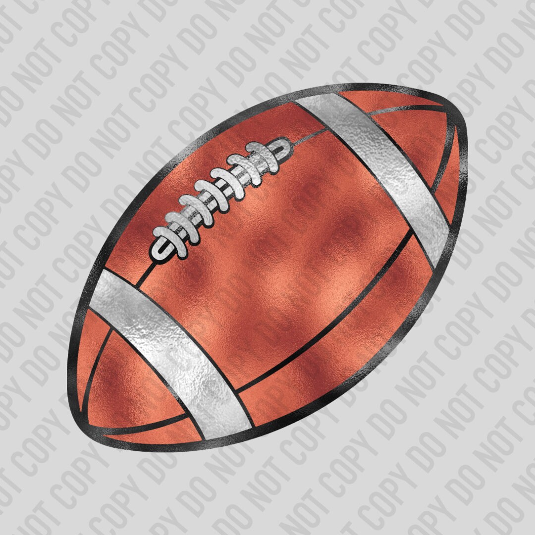 Faux Foil Football Digital Design / PNG - Etsy