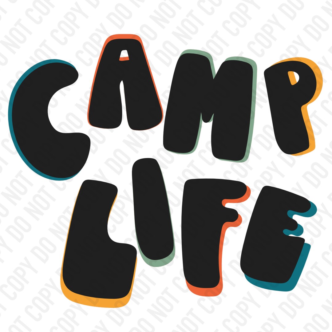 Colorful Camp Life Digital Design / PNG - Etsy
