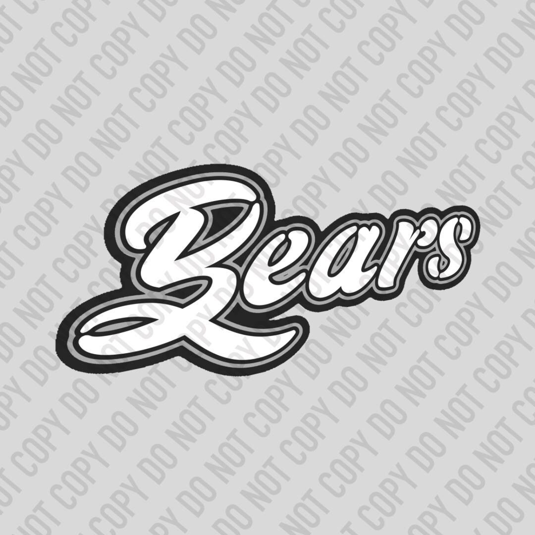 Cursive Bears Digital Design / PNG - Etsy