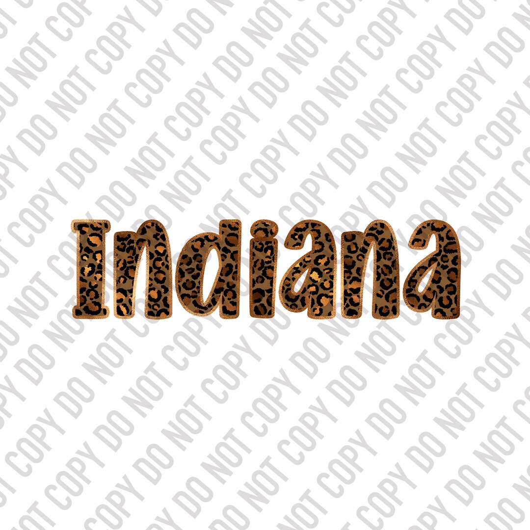 Foil Leopard Indiana Digital Design / PNG - Etsy