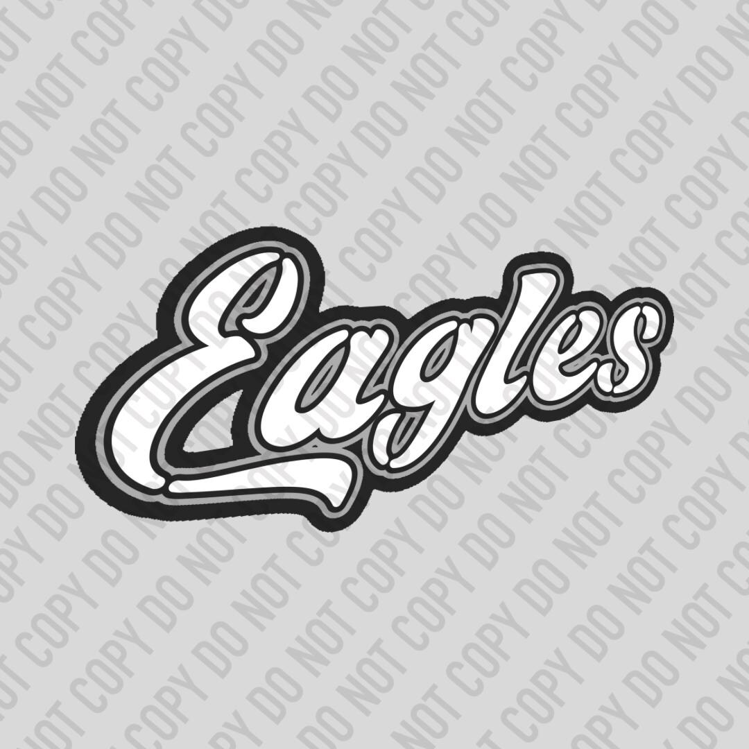 Cursive Eagles Digital Design / PNG - Etsy