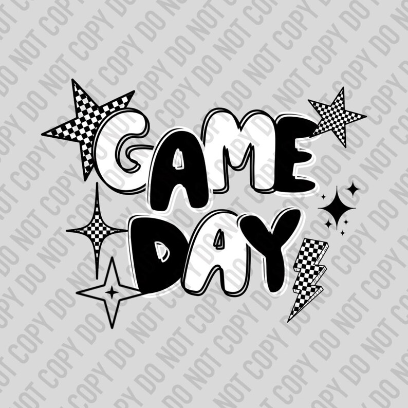 Checkered Game Day Digital Design / PNG - Etsy