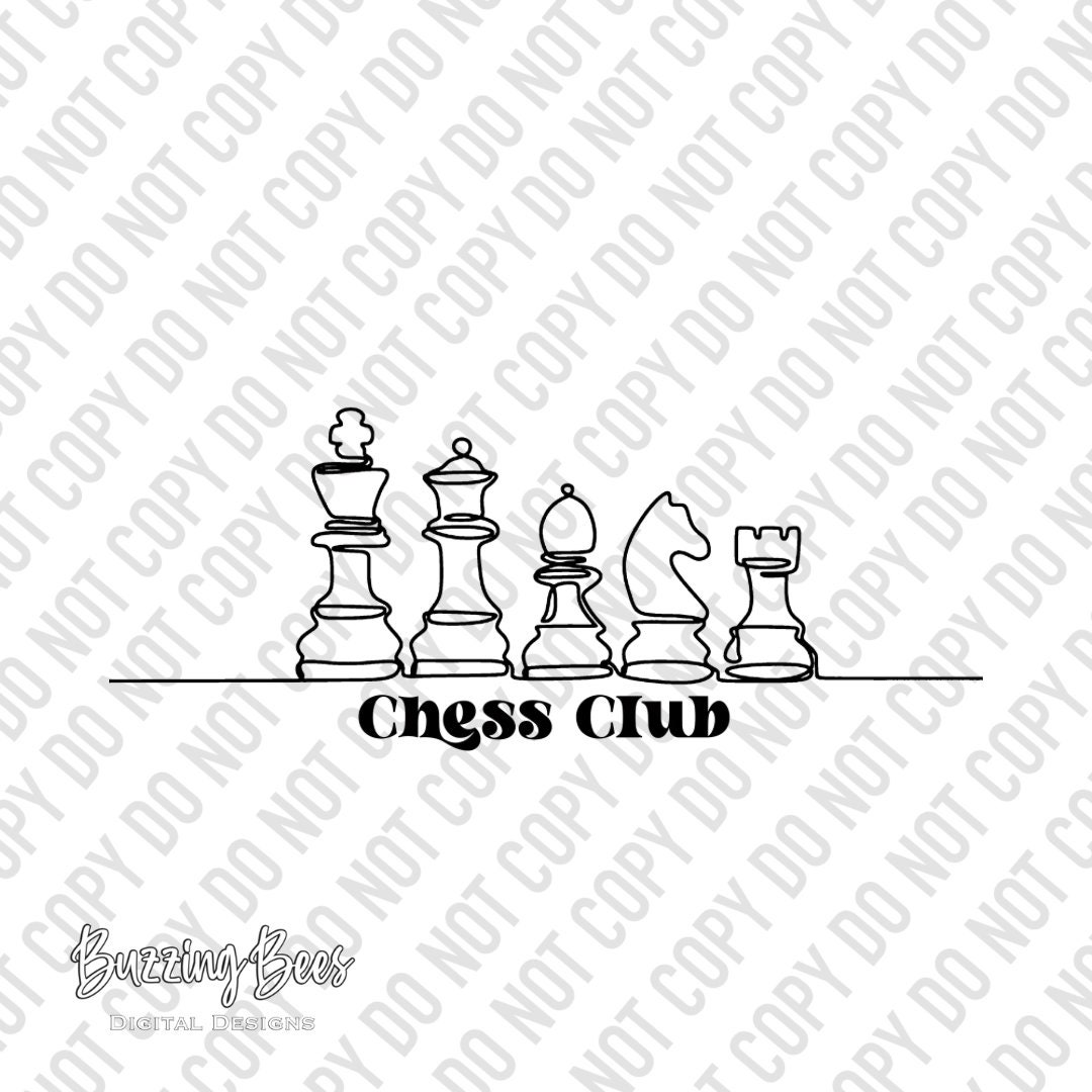 Chess Club Digital Design / PNG - Etsy