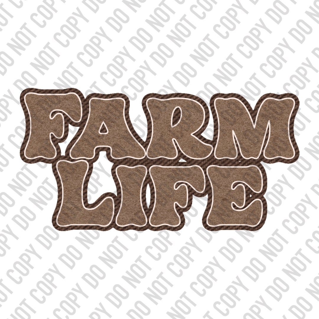 Faux Felt Farm Life Digital Design / PNG - Etsy