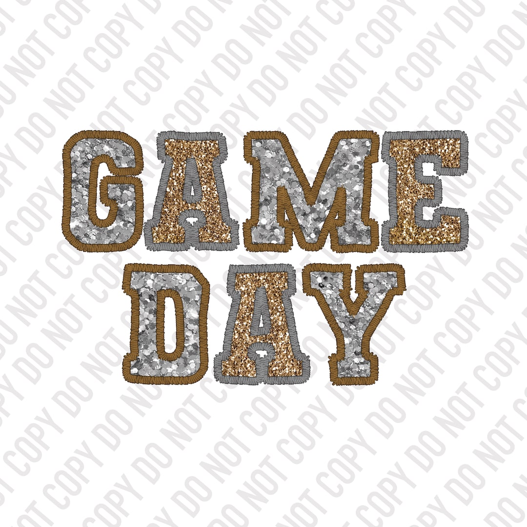 Patch Glitter Game Day Digital Design / PNG - Etsy