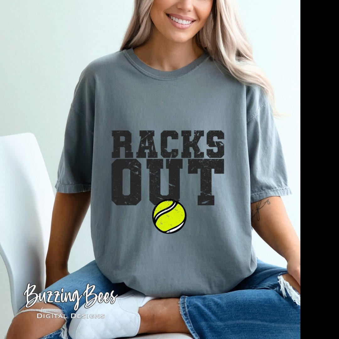 Distressed Racks Out Tennis Digital Design / PNG - Etsy