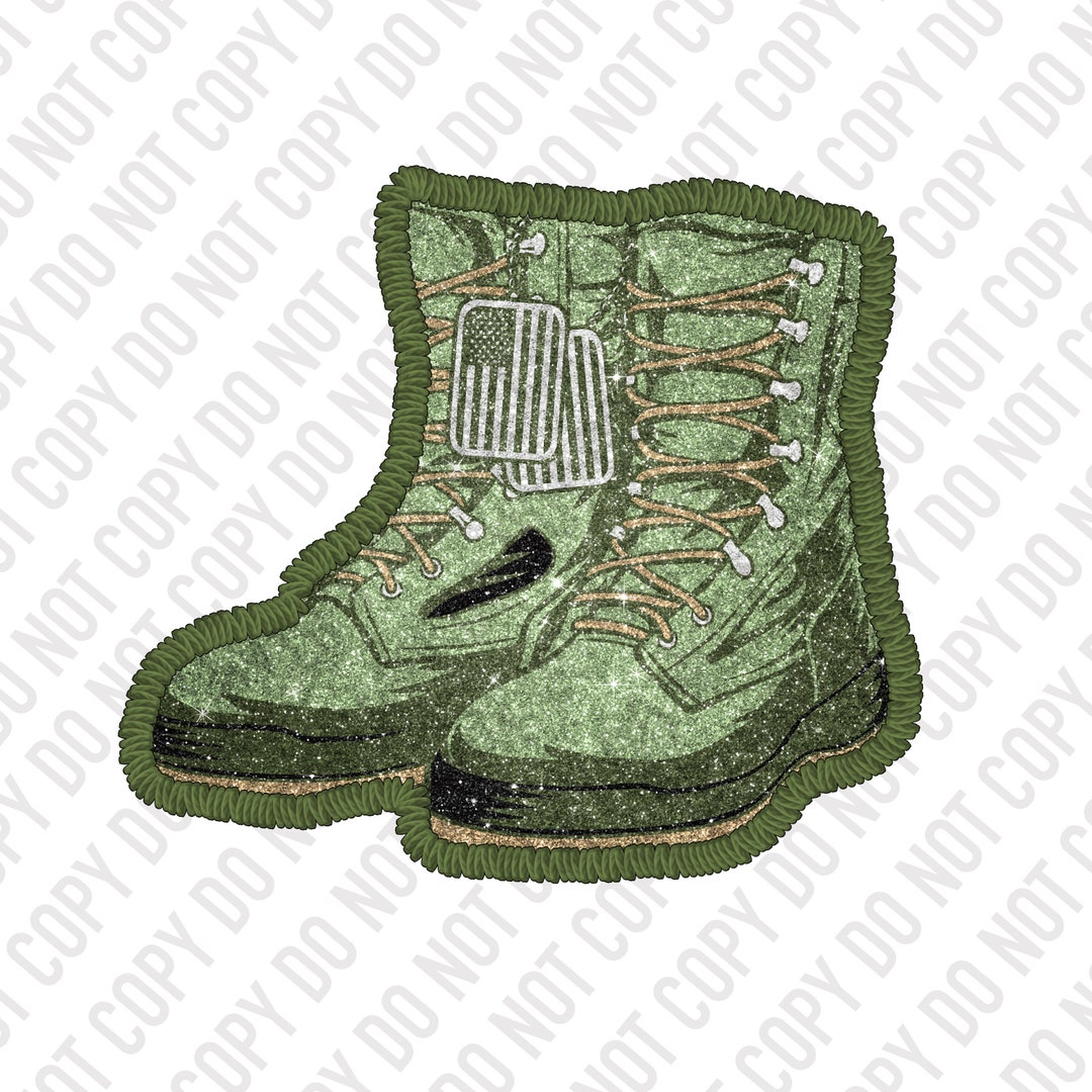 Patch Glitter Military Boots Digital Design / PNG - Etsy