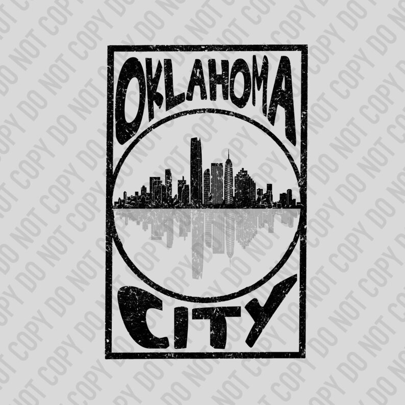 Oklahoma City Skyline Digital Design / PNG - Etsy