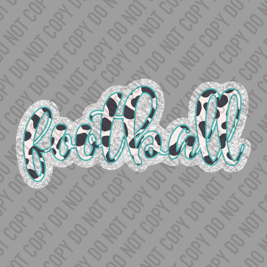 Glitter Cow Football Digital Design / PNG - Etsy