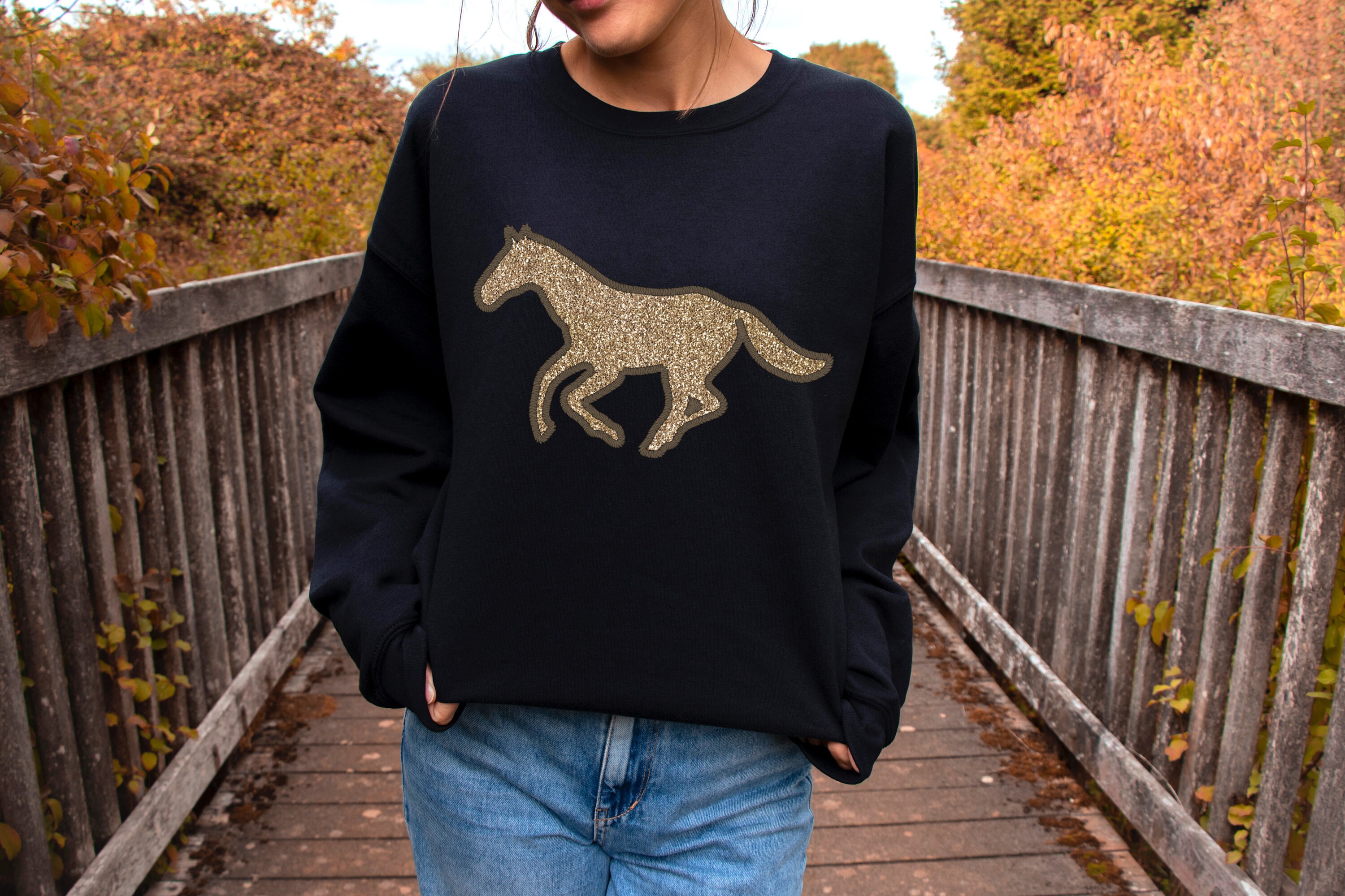 Patch Glitter Horse Digital Design / PNG - Etsy