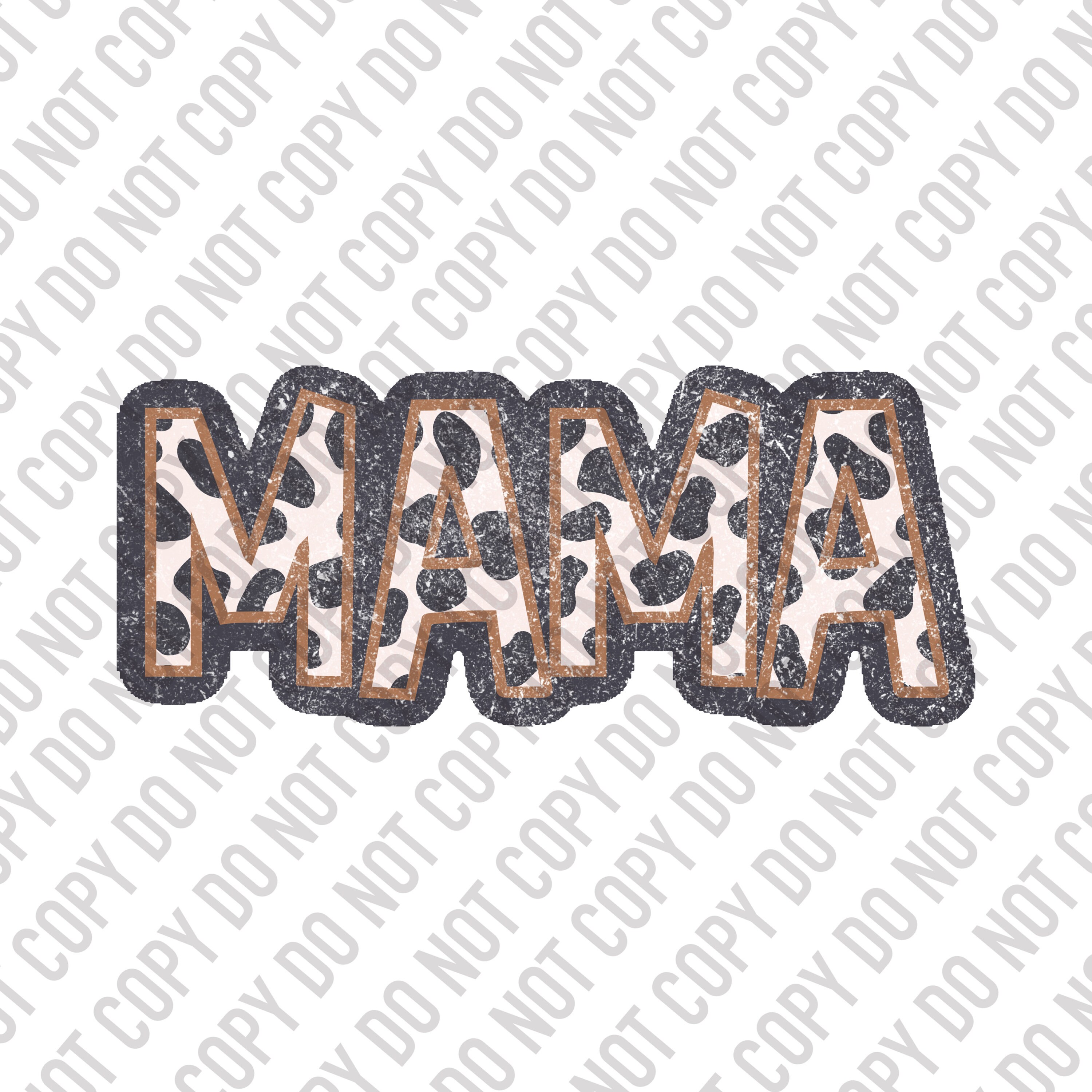 Distressed Cow Mama Digital Design / PNG - Etsy