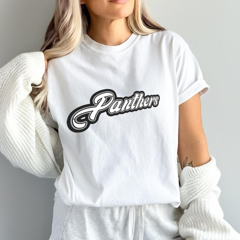 Cursive Panthers Digital Design / PNG - Etsy