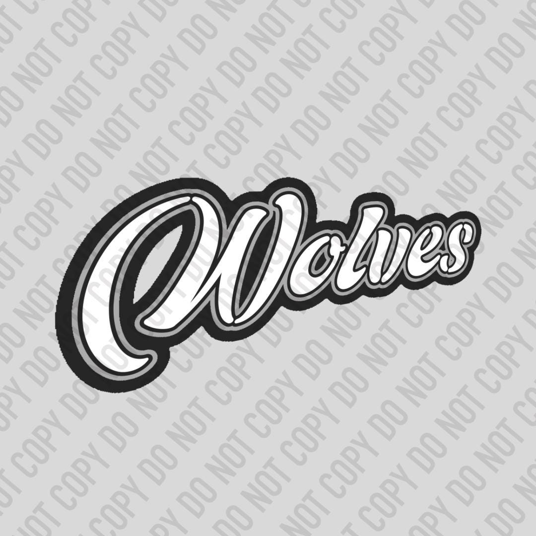 Cursive Wolves Digital Design / PNG - Etsy