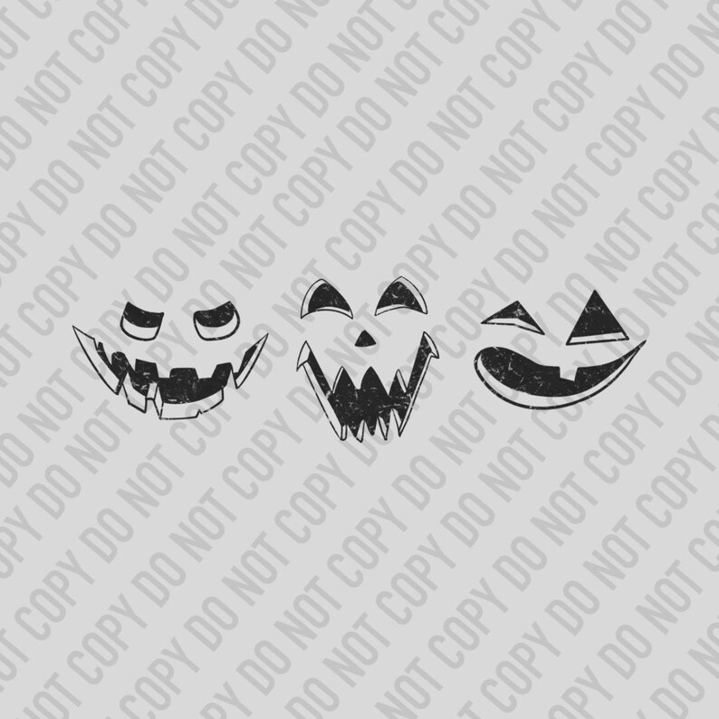 Three Jack O Lanterns Digital Design / PNG - Etsy