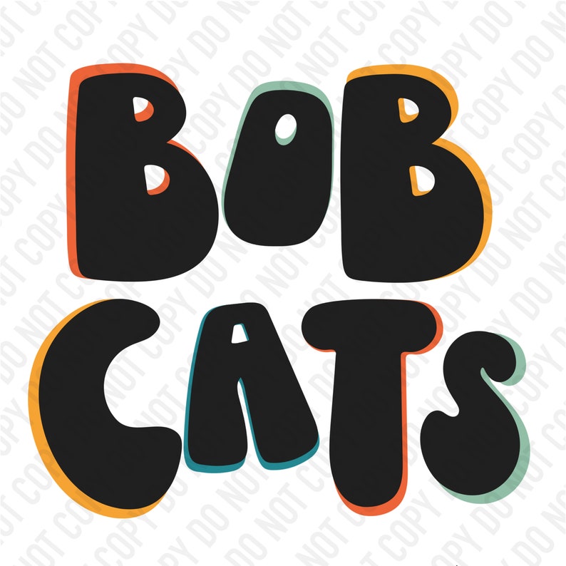 Colorful Bobcats Digital Design / PNG - Etsy