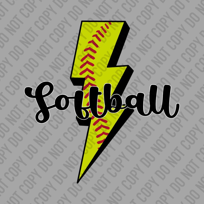 Bolt Softball Digital Design / PNG - Etsy