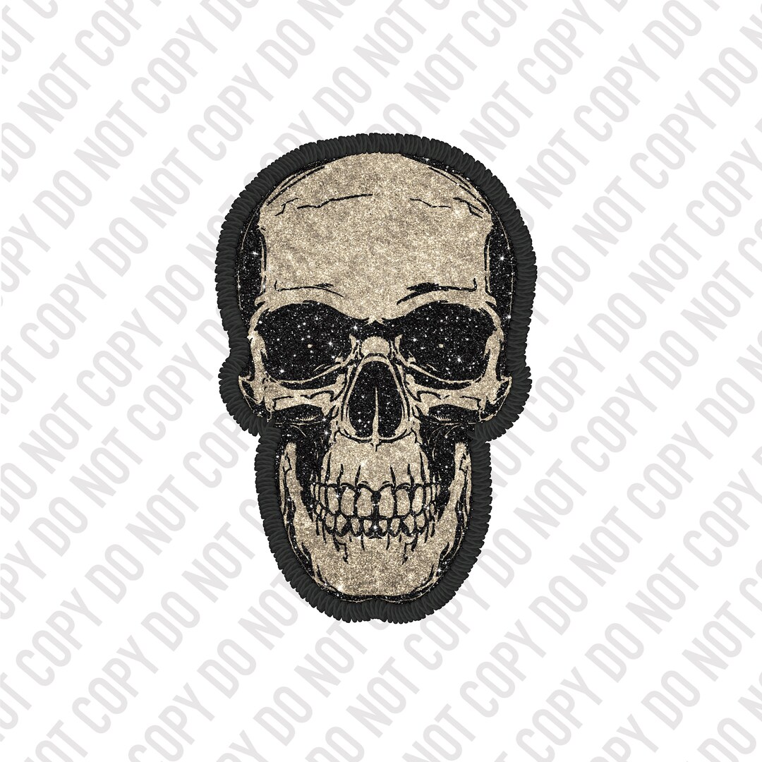 Patch Glitter Skull Design / PNG - Etsy