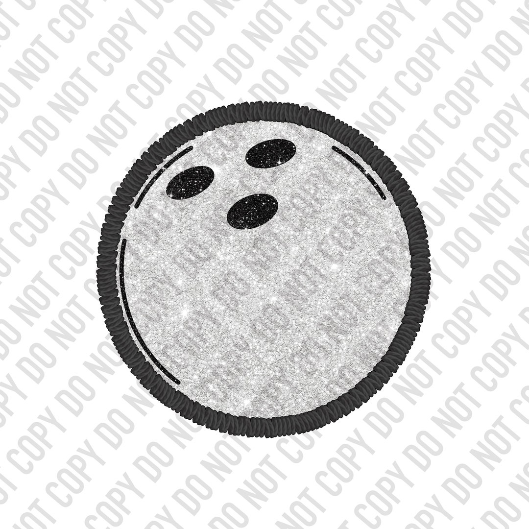Patch Glitter Bowling Ball Digital Design / PNG - Etsy