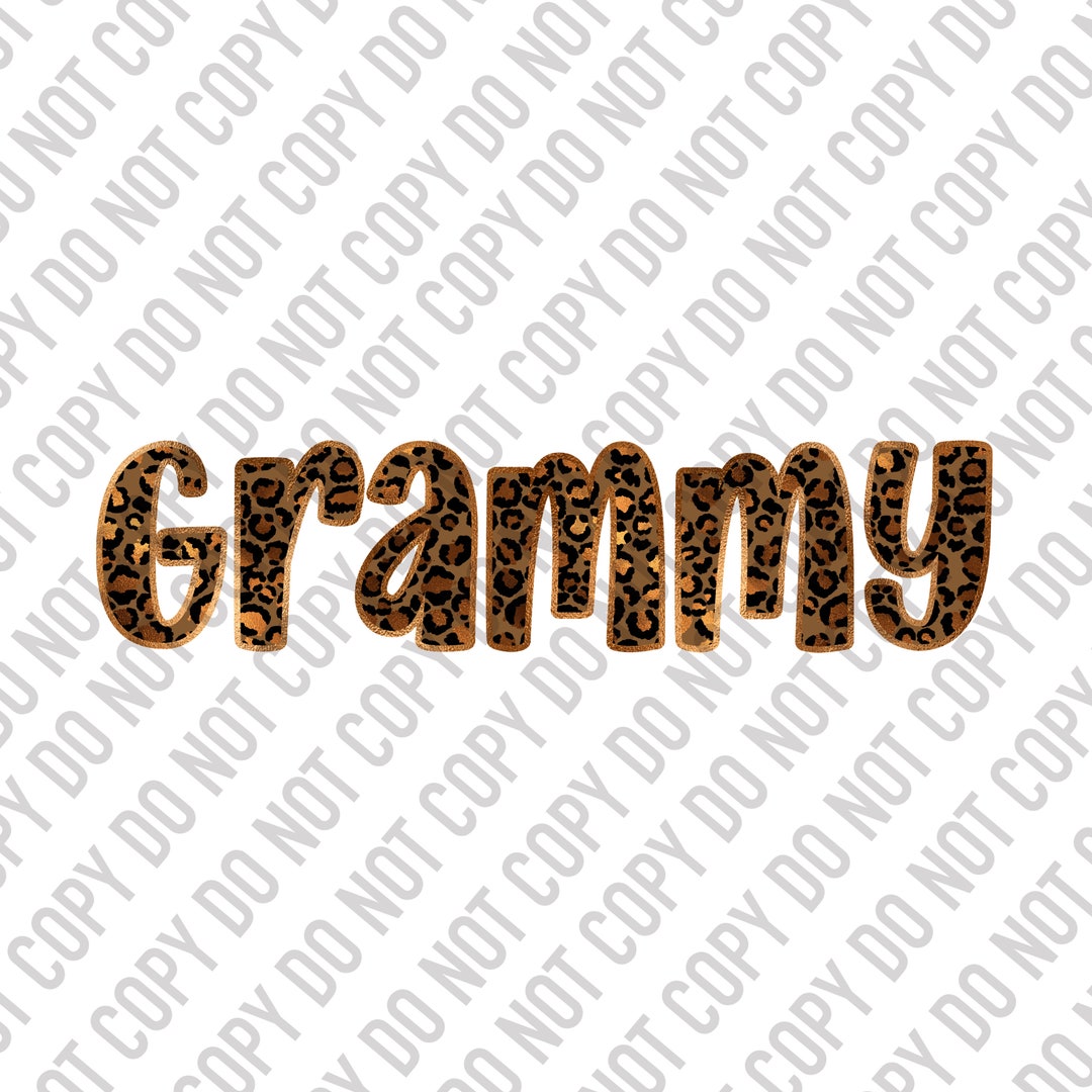 Foil Leopard Grammy Digital Design / PNG - Etsy
