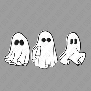 Ghosts Trio Digital Design / PNG - Etsy