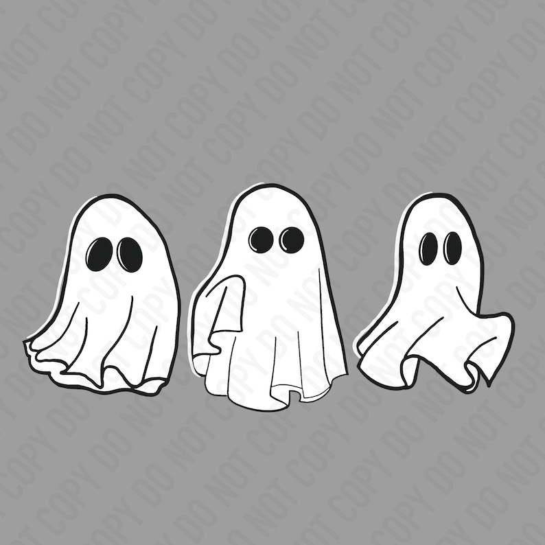 Ghosts Trio Digital Design / PNG - Etsy