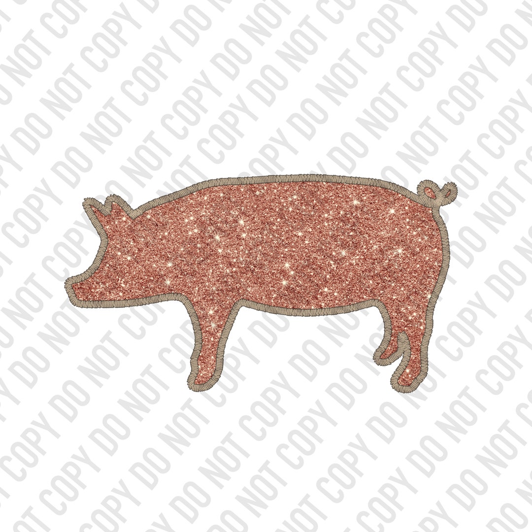 Patch Glitter Pig Digital Design / PNG - Etsy