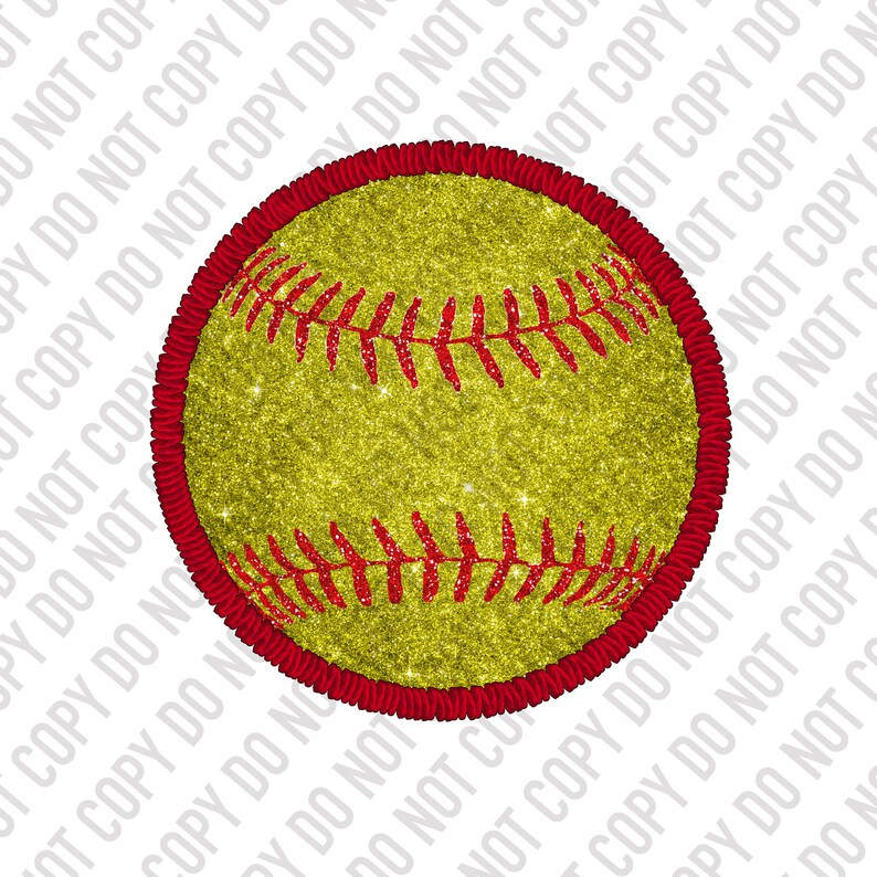 Patch Glitter Softball Digital Design / PNG - Etsy