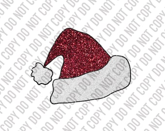 Faux Glitter Pink Santa Baby Digital Design / PNG - Etsy