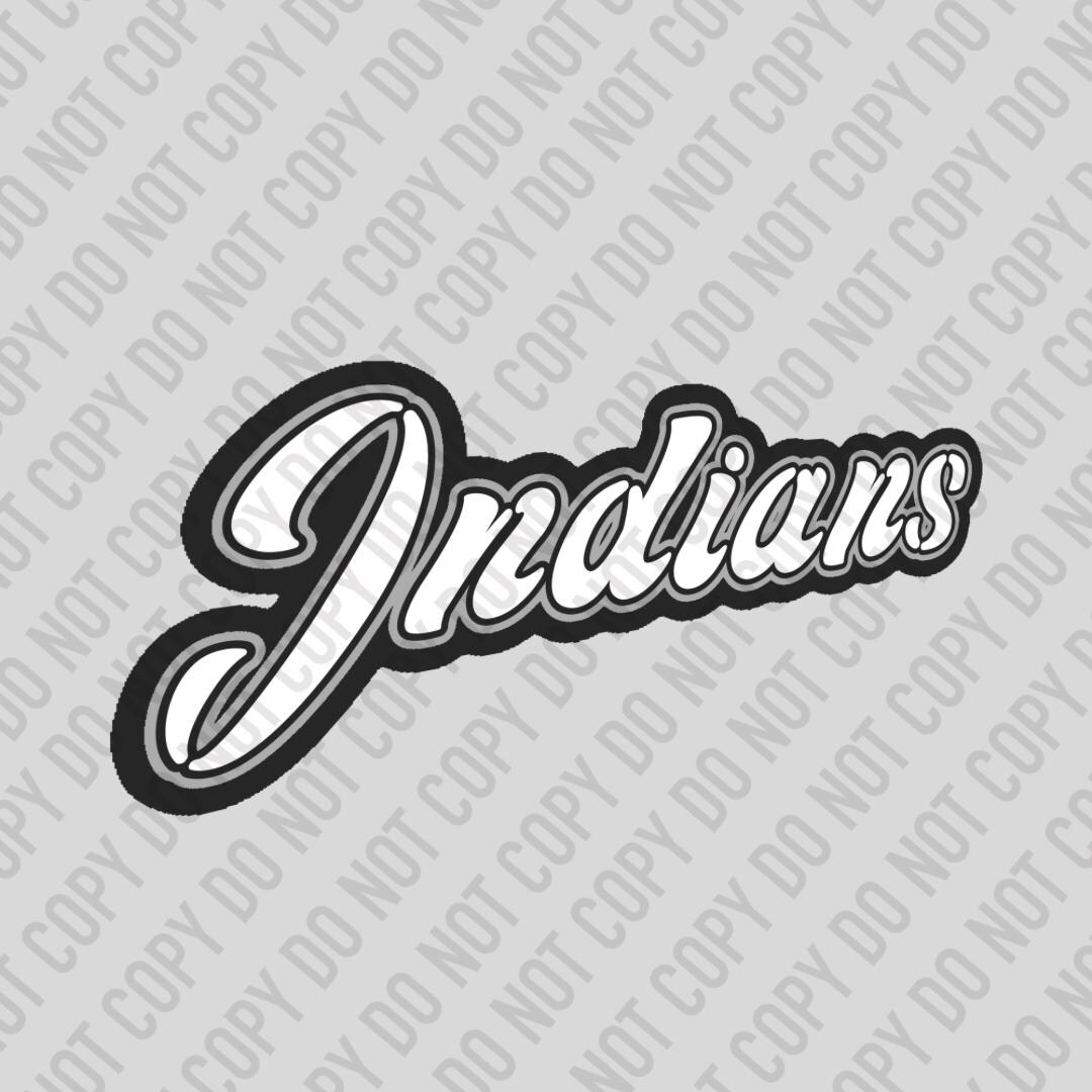 Cursive Indians Digital Design / PNG - Etsy