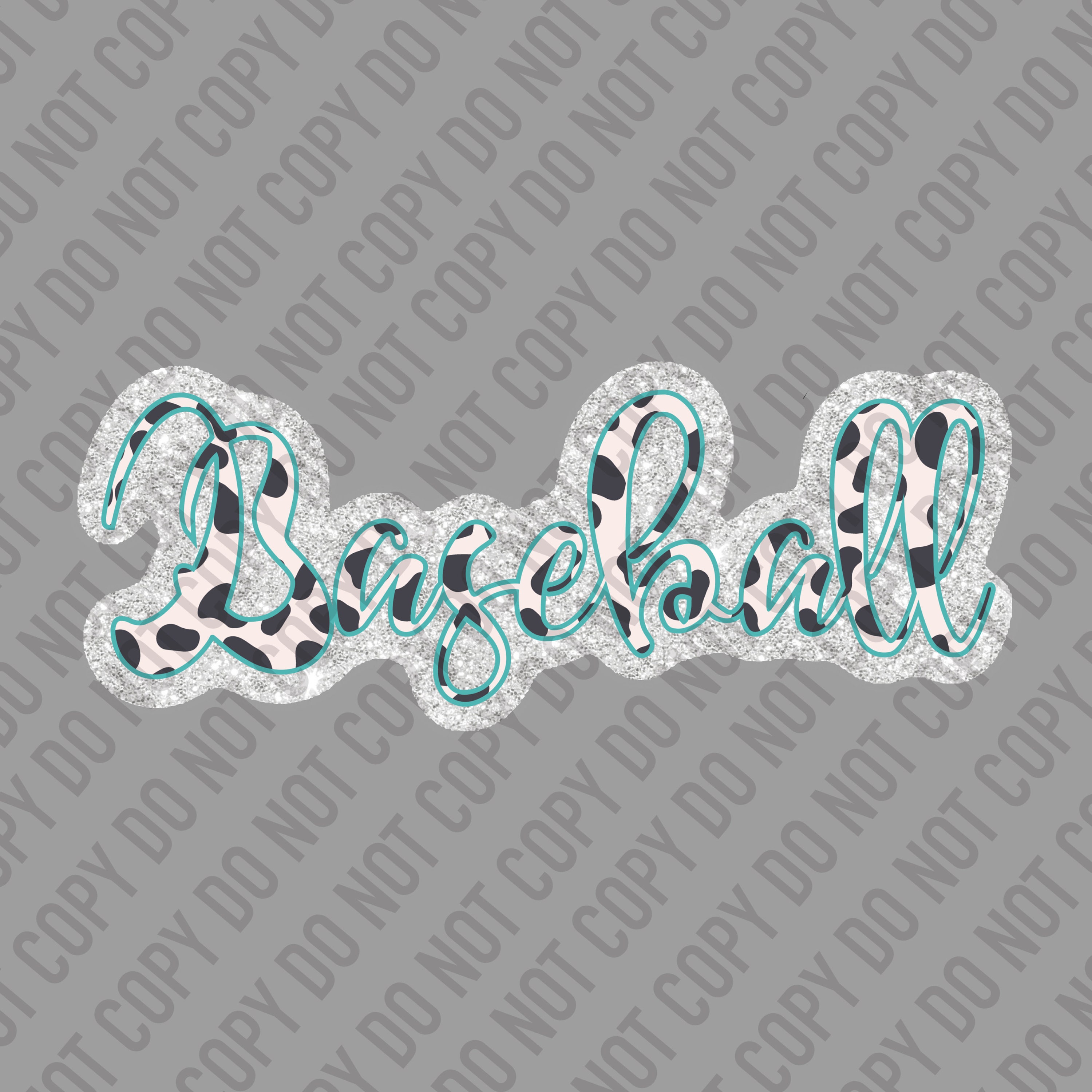 Glitter Cow Baseball Digital Design / PNG - Etsy