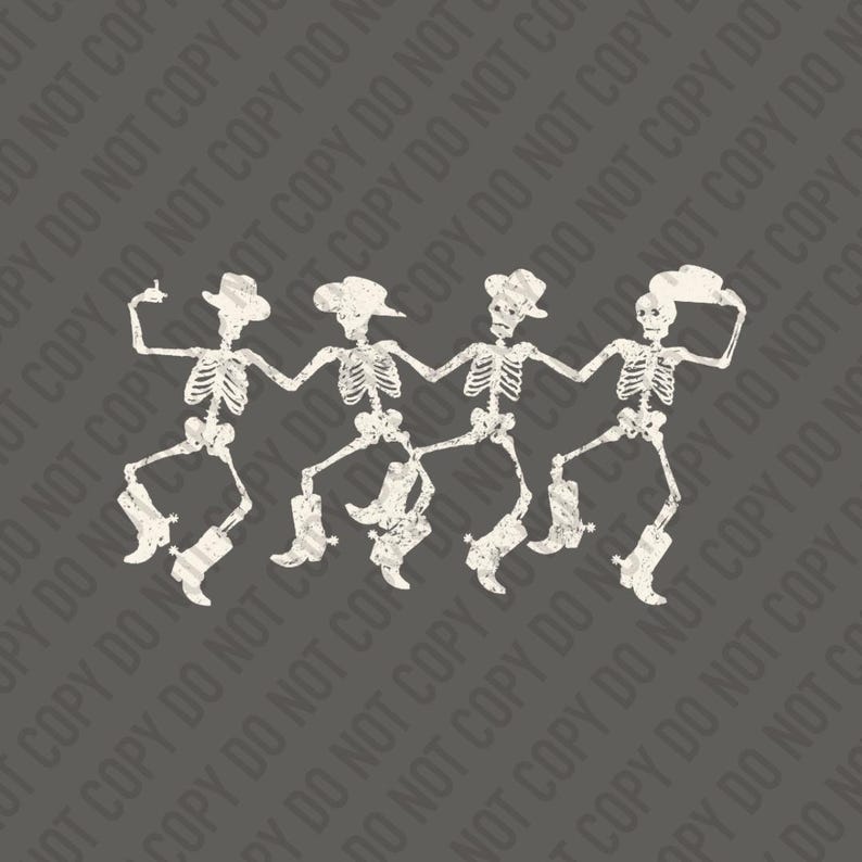 Skeleton Cowboys Digital Design / PNG - Etsy