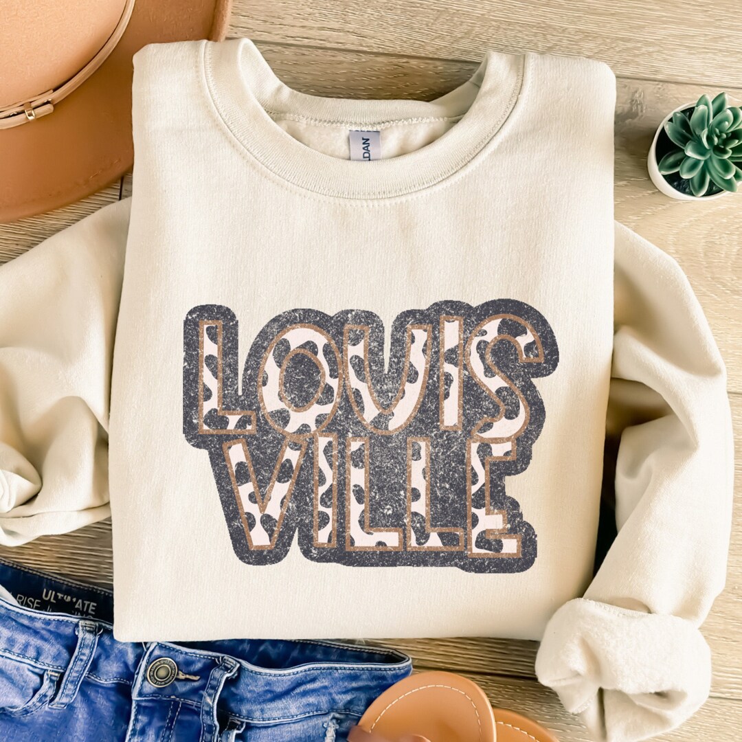 Distressed Cow Louisville Digital Design / PNG - Etsy