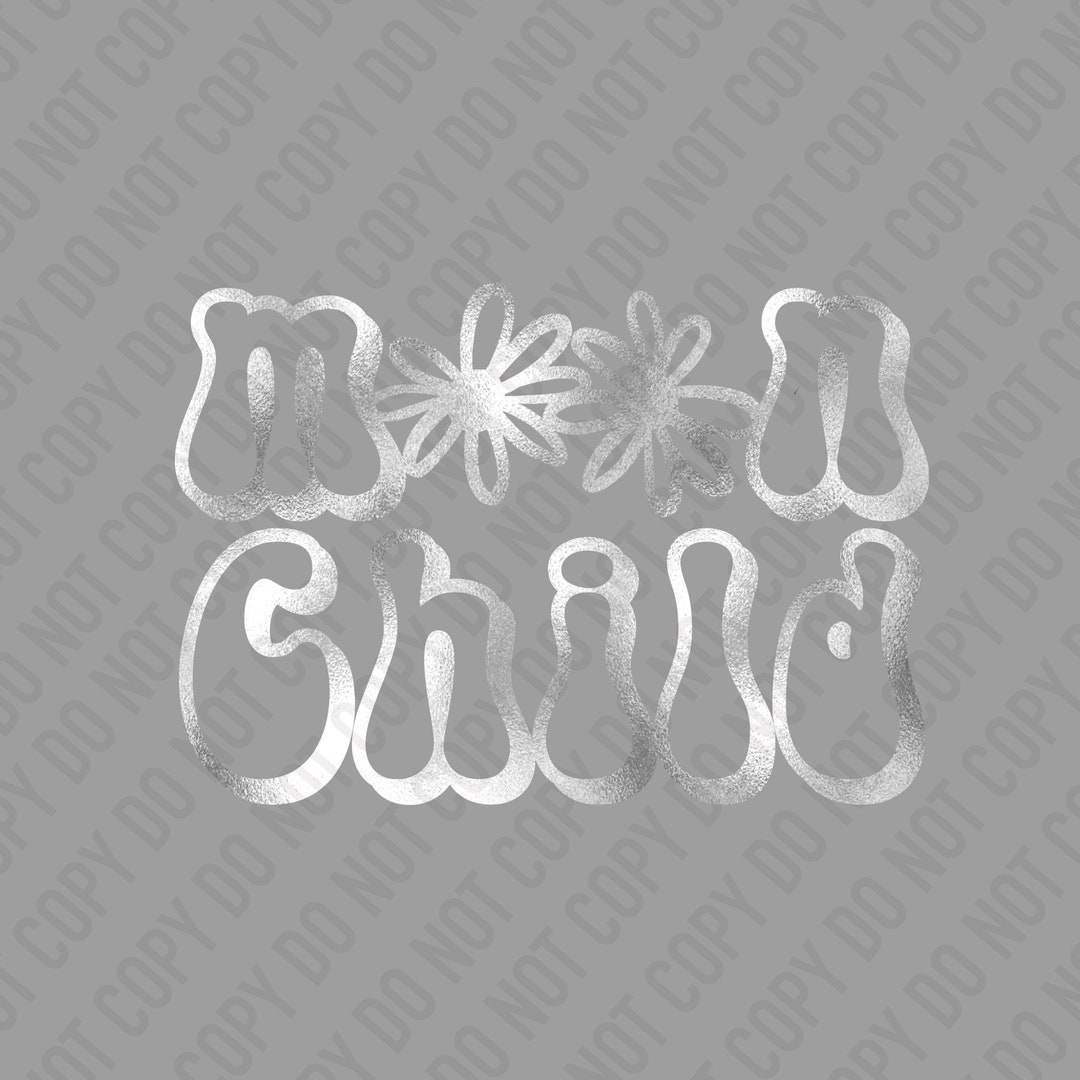Foil Moon Child Digital Design / PNG - Etsy