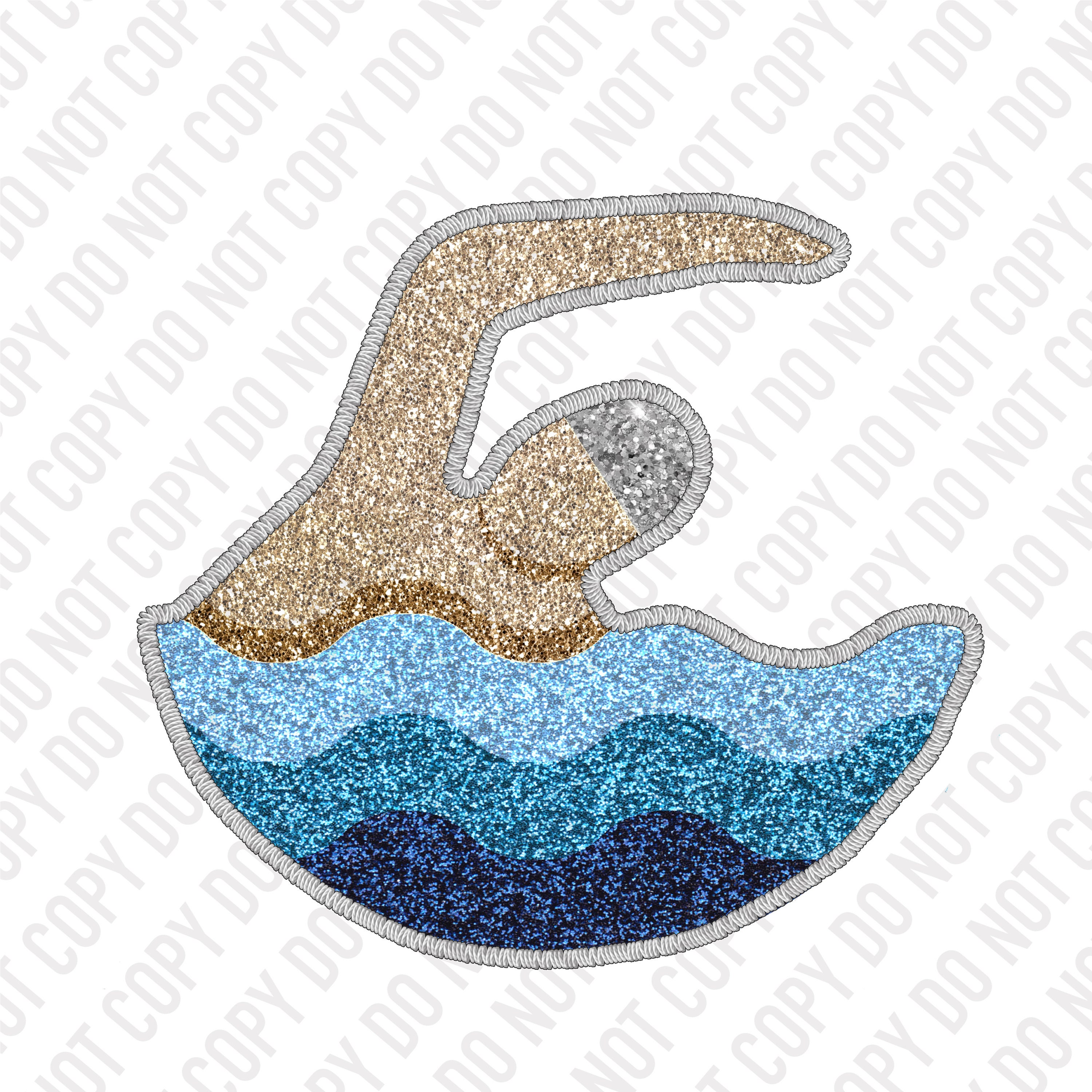 Patch Glitter Swim Team Digital Design / PNG - Etsy