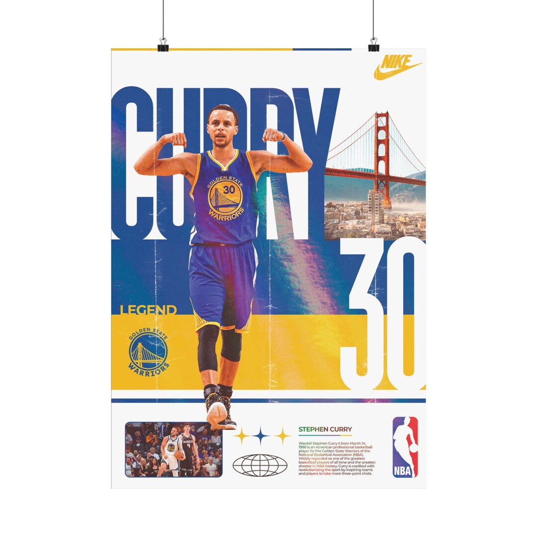 Stephen Curry Poster, Basketball Matte Vertical Posters, Sports Wall ...