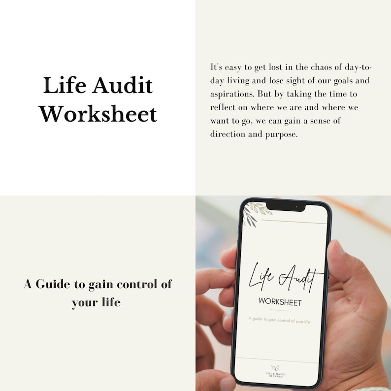 Life Audit Worksheet - Etsy