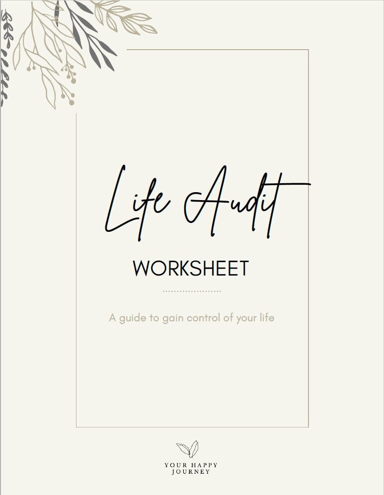 Life Audit Worksheet - Etsy