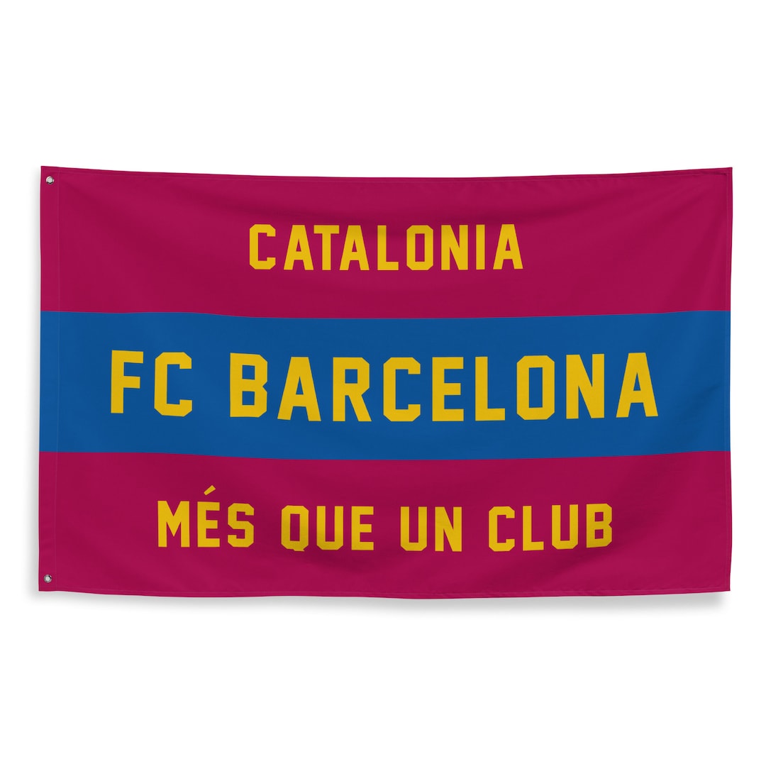 FC Barcelona Football Flag Banner Catalonia Nou Camp Barca Mes Que Un ...