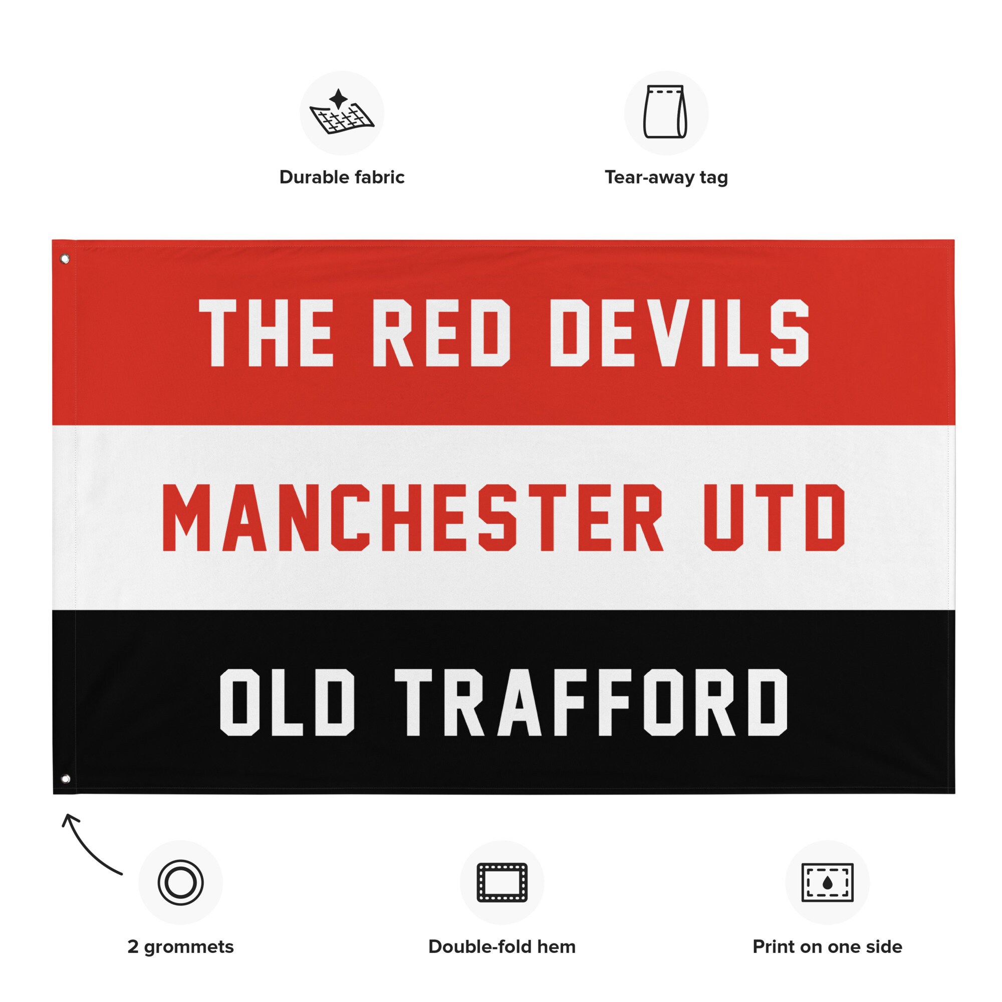Manchester United Football Flag Football Banner MUFC Old Trafford ...