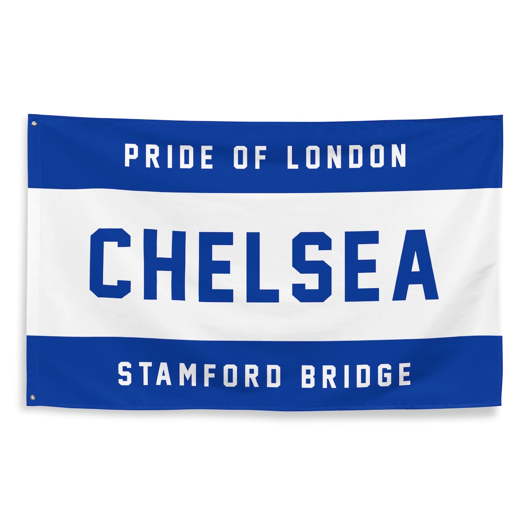 Chelsea FC Three Stripes Football Flag Banner Football Flag - Etsy