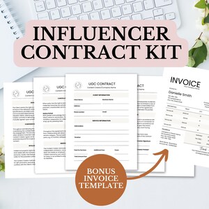 Influencer Contract Template Kit UGC Contract Forms User Generated ...