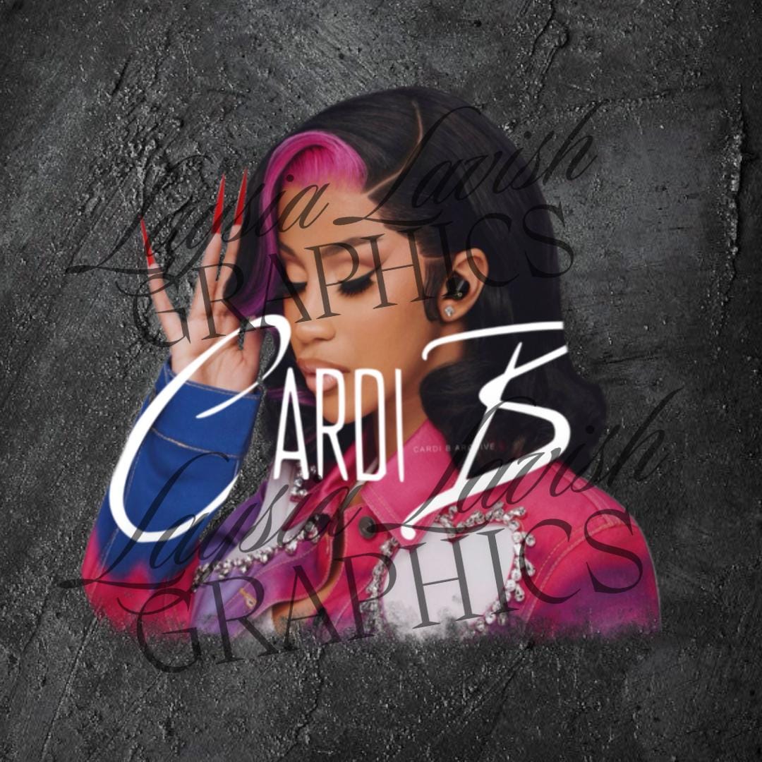 Cardi B Graphic T-shirt Design PNG (instant Download) - Etsy