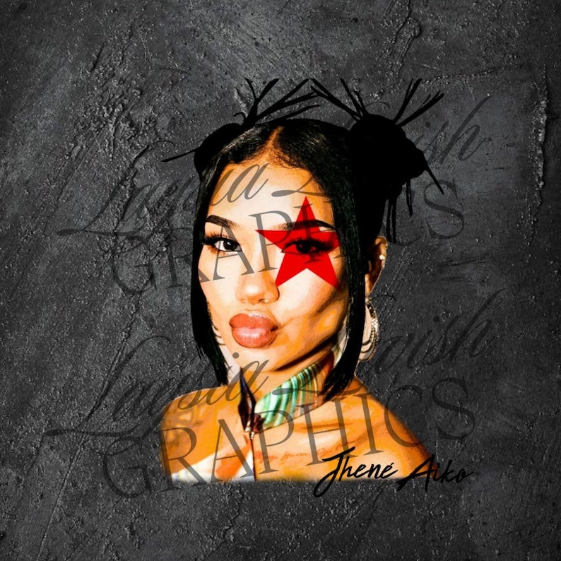 Jhene Aiko Red Star Graphic T-shirt Design PNG (instant Download) - Etsy