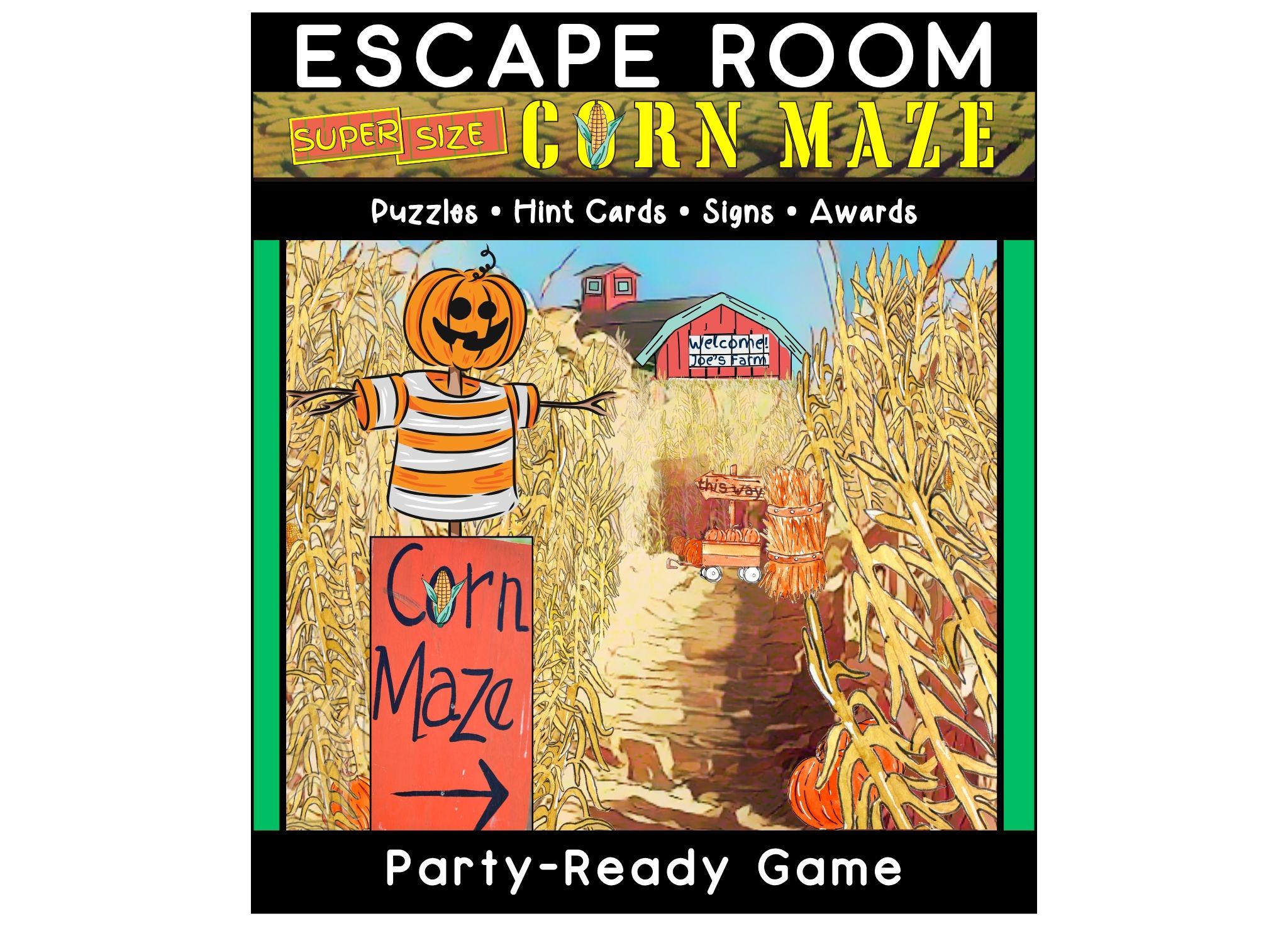 Corn Maze Escape Room: Fall Family Puzzle Game (DIY Printable) - Etsy