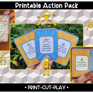 Movement Cards for Kids – Rogue Robot Game - Printable Kit – Yoga Class ...