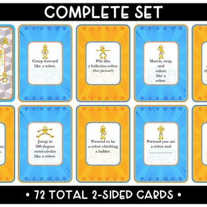 Movement Cards for Kids – Rogue Robot Game - Printable Kit – Yoga Class ...
